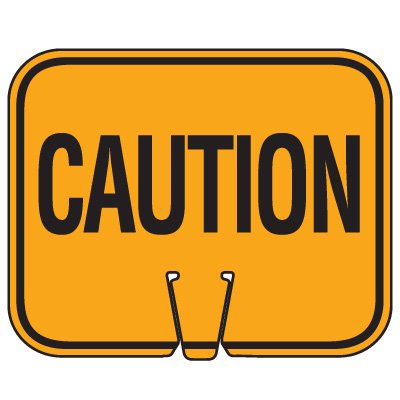 Caution Single Sided Engineer Reflective Traffic Cone Sign