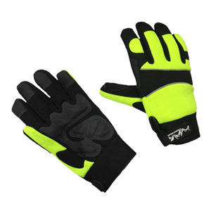 Hi-Vis Mechanics Style Glove Waterproof Lining- D.E. Gemmill