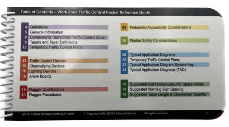 Temporary Traffic Control Pocket Reference Guide For Sale - D.E. Gemmill