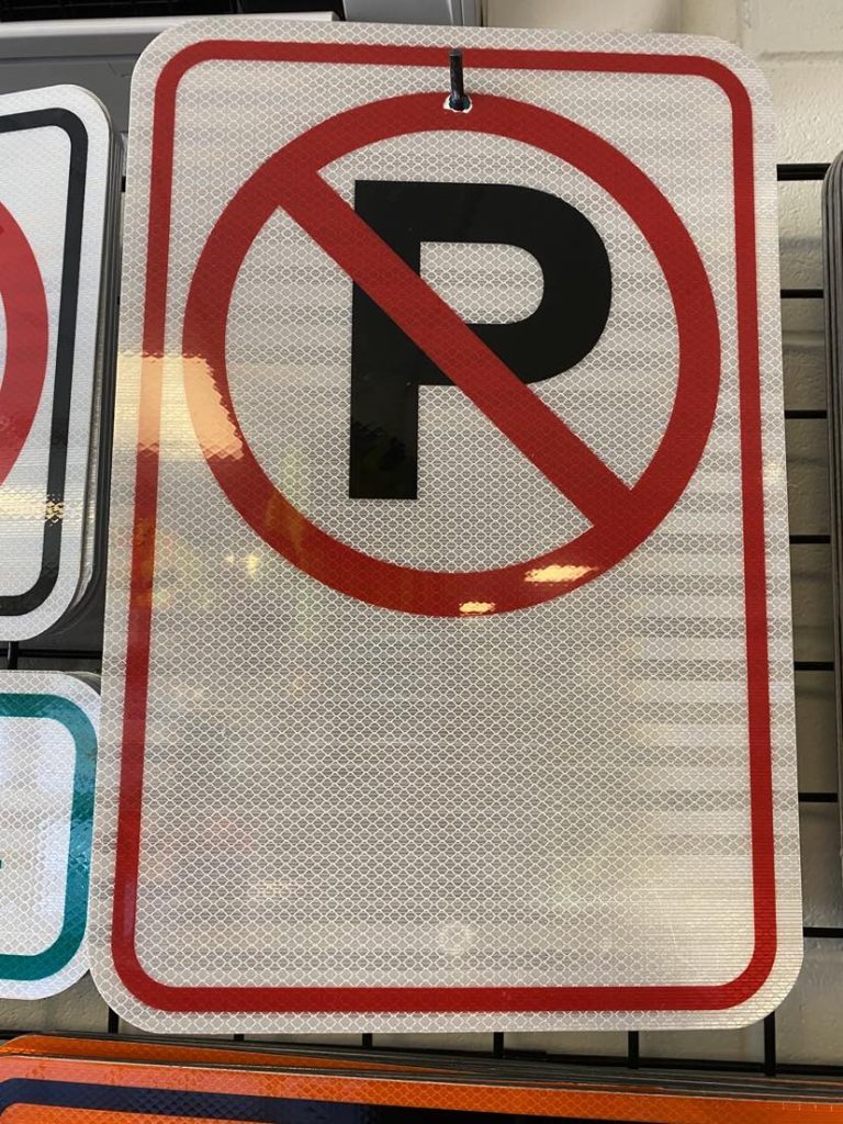 R7-3 No Parking Restricted Days Sign Blank- 12x18 Aluminum