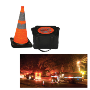 MDI Illuminated Collapsible Traffic Cones (Set of 5) & Carrying Case ...